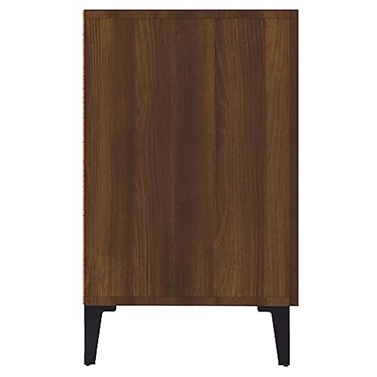 loibinfen Sideboard Buffet Server Storage Cabinet with Drawers and Doors, Console Table Home Kitchen Sideboard with Metal Legs, Dining Room Furniture Cupboard, Brown Oak 39.4"x14.2"x23.6" -AA