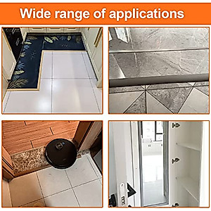 Socein Floor Transition Strip Self Adhesive PVC Carpet Edging Trim Doorway Threshold Strip Carpet to Tile Transition Piece Suitable for Cover Height Less Than 0.35"/9mm (7Ft, Brown)