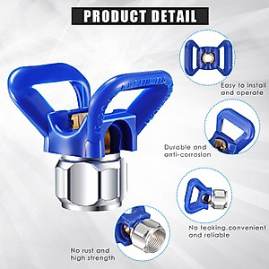 9 Pieces Paint Sprayer Airless Reversible Spray Tip Nozzles Paint Spray Tips Airless Sprayer Nozzles and Airless Sprayer Gun Tip Extension with Red Guard Pole Rod and Paint Sprayer Tips