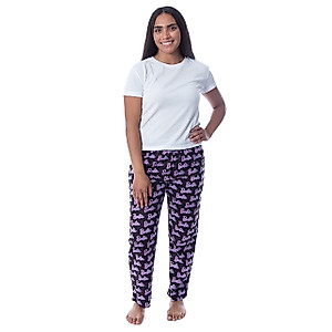 Mattel Womens' Barbie Logo All Over Print Loungewear Sleep Pajama Pants (M)