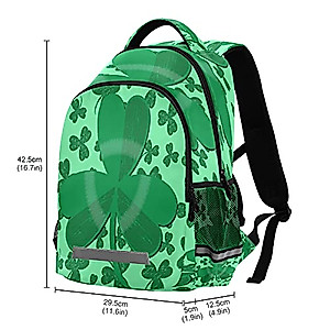 YoCosy St Patrick Lucky Clover Backpack School Bookbag Laptop Purse Casual Daypack for Teen Girls Women Boys Men College Travel