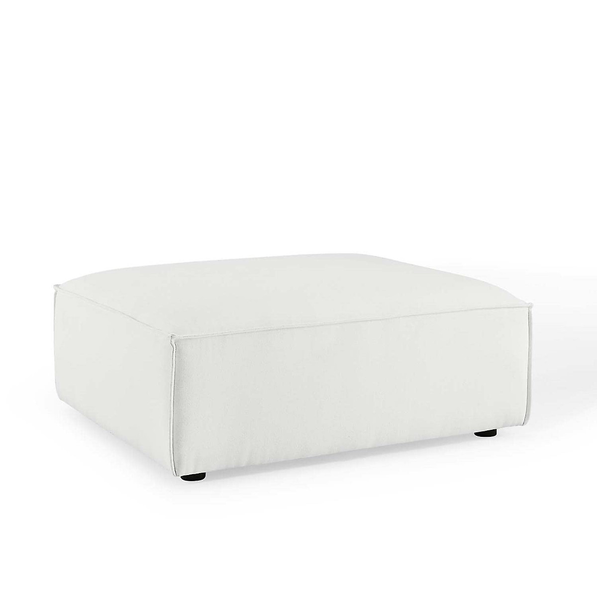 Modway Restore Upholstered Fabric Sectional Sofa Ottoman in White, 41.5 x 35 x 16.5