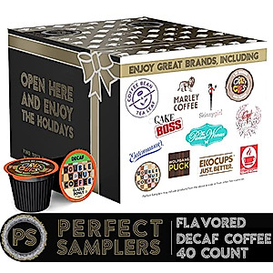 Flavored Decaf Coffee Pods Variety Pack, Great Mix of Decaffeinated Coffee Pods Compatible with all Keurig K Cups Brewers, 40 Count Bulk Pack