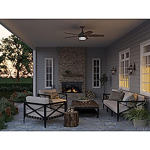 Progress Lighting Albin Collection 54" Indoor/Outdoor Five-Blade Bronze Ceiling Fan