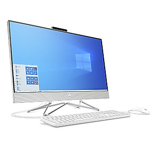 HP All-in-One Desktop Computer, 11th Generation Intel Core i5-1135G7 Processor, Intel Iris Xe Graphics, 8 GB RAM, 256 GB SSD, Windows 10 Home (27-dp1006, Natural Silver)