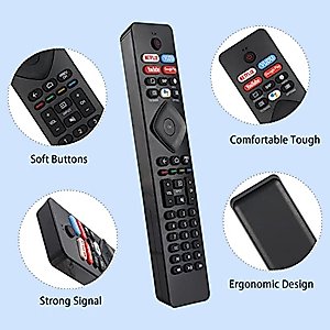 NH800UP RF402A-V14 RF402AV14 Remote Control Compatible with Philips Android 4K Ultra HD Smart LED TV Replacement Controller with Netflix Vudu YouTube with Batteries (No Voice Function)