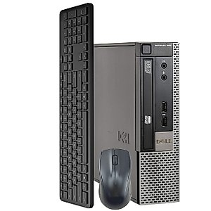Dell OptiPlex 990 Ultra Small USFF Computer Desktop PC (Intel Core i5 Processor, 8GB Ram, 500GB Hard Drive, Wireless Keyboard & Mouse, WiFi & Bluetooth, New 1080p Webcam, Win 10 (Renewed)