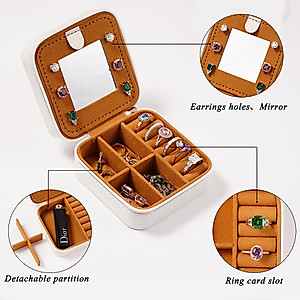 Yesteel Initial Jewelry Case Jewelry Organizer Jewelry Boxes for Traveling, Best Friends Birthday Gifts for Women Gifts for Friends Female Initial N