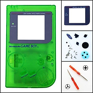 New Full Housing Shell Case for Game Boy Classic GB DMG GBO Transparent Green