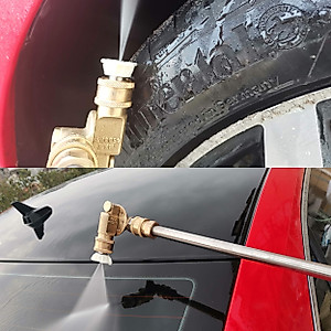 M MINGLE Turbo Nozzle for Pressure Washer, Gutter Cleaner Attachment, 1/4 Inch Quick Connect, 5 Nozzle Tips