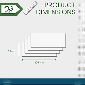 OfficeGear Shelf Edge Barcode Price Ticket Labels 18-up [25 Sheets - 450 Pack] 30x105mm Custom Printable A4 Card Micro Perforated Non-Adhesive Merchandise Tag with Free Downloadable Design Template