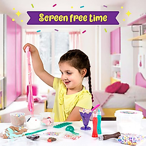 Original Stationery Ice Cream Slime Kit Playshop to Make Fun Pink & Sweet Slime Ice Cream/ Waffle Toys, Great Gift Idea