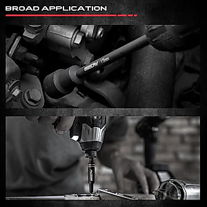 Nut Driver Impact Bit Set - 31-Piece Magnetic Socket Impact Drill Bit Tool Sets Extra Long Hex Nut Setter Driver Holder - Metric SAE Screwdriver Bits 1/4 Drive Shank Adapter Extension