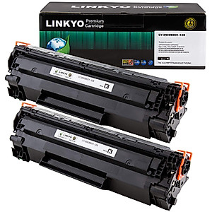 LINKYO Compatible Toner Cartridge Replacement for Canon 128 (Black, 2-Pack)