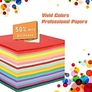 Origami Paper Double Sided Color - 160 Sheets - 20 Colors - 6 Inch Square Easy Fold Paper for Beginner