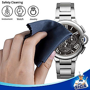 MR.SIGA Premium Microfiber Cleaning Cloths for Lens, Eyeglasses, Screens, Tablets, Glasses, 6 Pack, 6 x 7 inches (15 x 18 cm)