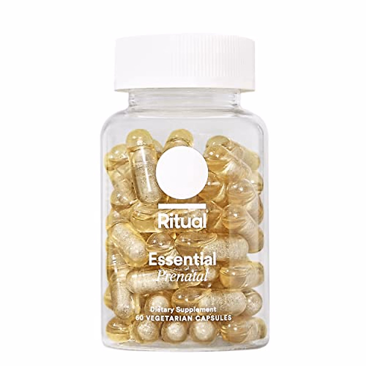 Ritual Prenatal Vitamin: Folate & Choline for Neural Tube Support, Omega-3 DHA for Fetal Brain Development, Iron, Calcium-Helper D3 & K2, Non-GMO, Citrus Essenced, 30 Day Supply, 60 Vegan Capsules