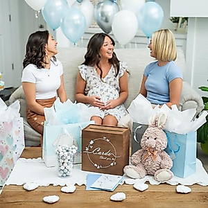 Daily Venture Wood Card Box with Slot & Lid | Assembled Card Box for Party | Rustic Wood Card Box for Wedding, Envelope Gift Box for Reception, Baby Shower, Wedding Card Box for Cards and Money