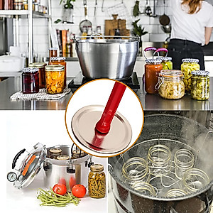 4 Pack Lid Lifter Magnetic Lid Lifter Canning Lid Lifter Canning Supplies Lid Wand Canning Lid Magnetic Lifter Canning Kit Canning Tools for Pots Home Canning of Preserving Fruits and Vegetables, Red