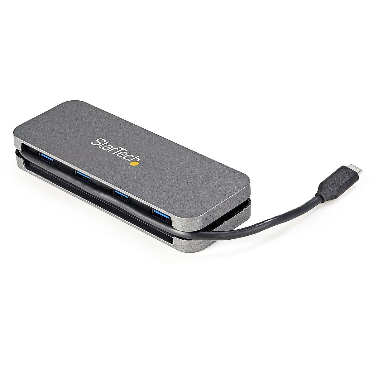 StarTech.com 4 Port USB C Hub - 4X USB-A - 5Gbps USB 3.0 Type-C Hub (USB 3.2/3.1 Gen 1) - Bus Powered Portable USB-C to USB-A Adapter Laptop Hub - 11.2" (28.5cm) Cable w/Cable Management (HB30CM4AB)
