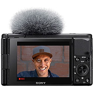 Sony ZV-1 Digital Camera (Black) (DCZV1/B) + 64GB Memory Card + Card Reader + Deluxe Soft Bag + Flex Tripod + Memory Wallet + Cleaning Kit (Renewed)