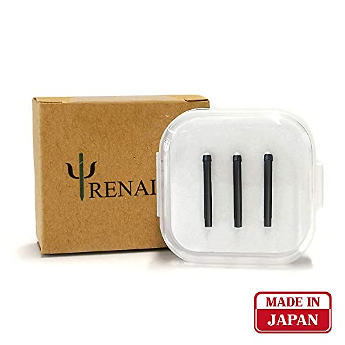 RENAISSER Pen Tips for Surface Pen, Made in Japan, Original HB-Type, Compatible with Microsoft Surface Pro 2017 Pen, Surface Pro 4 Pen, Raphael 520/520C/520BT/530, 3 Packs