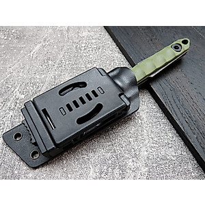 Ccanku C1290 Fixed Blade Marine Corp Serrated Knife 8 Inch D2 Blade Steel & G10 Handle For Outdoor Survival, Camping, Bushcraft and Hunting, K Sheath-Army Green