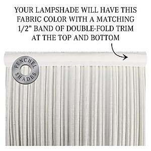 FenchelShades.com Set of 2 Lampshades 6.5" Top Diameter x 15" Bottom Diameter x 11" Slant Height with Washer (Spider) Attachment for Lamps with a Harp (Pleated Mushroom Cream)