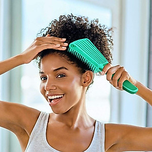 4Pcs Detangling Brush, Goowin Detangler Brush, Easy Detangler Brush for Natural Hair with Edge Brush & Tail Comb (Green)
