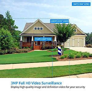 【No HDD/Power Adapter/Mouse】 10'' LCD Wireless WiFi NVR 8 Channels Network Video Recorder, Motion Detection Zones, 24/7 Record, Work with Hiseeu 1080P/3MP/5MP Eseecloud Wireless Camera