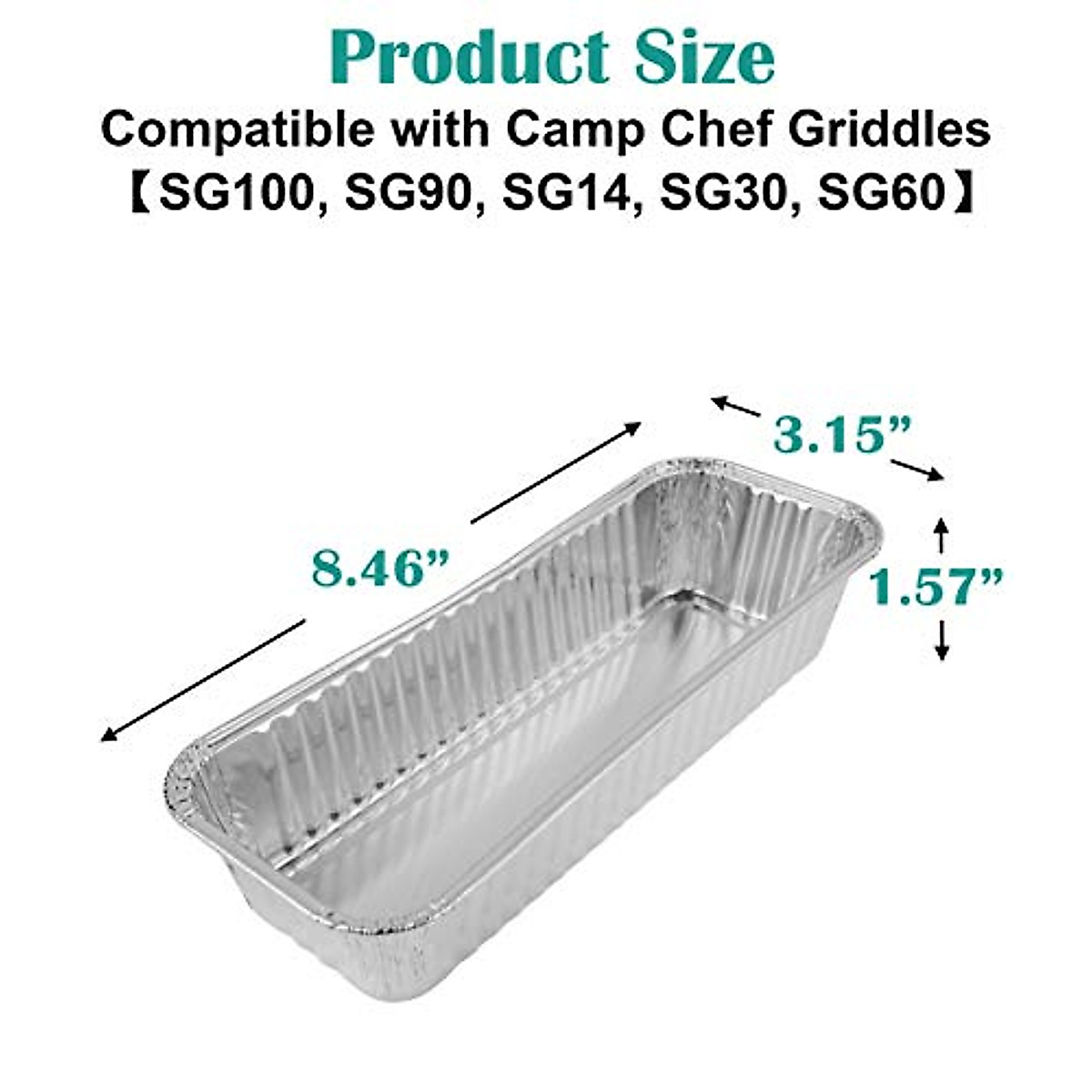 EasiBBQ Aluminum Foil Grill Drip Pans for Camp Chef Portable Grill, Disposable Aluminum Grease Pan Liners, 20 Pack