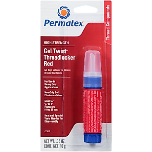 Permatex 27010-6PK High Strength Threadlocker Red Gel Twist, 10 g (Pack of 6)