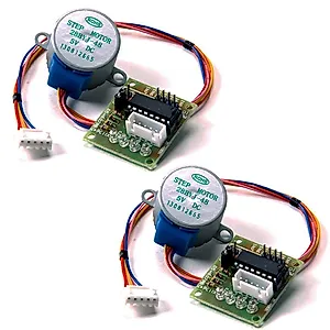 2 x 28BYJ-48 DC 5V Stepper Motor + ULN2003 Driver Test Module Board for Arduino Raspberry Pi