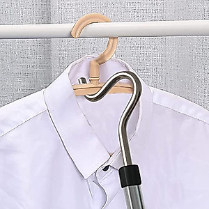 Clothes Hanger Reaching Hook Telescopic Adjustment Clothes Hook Rod Light and can Extend from51 Hook and Sponge Handle. (50inch)