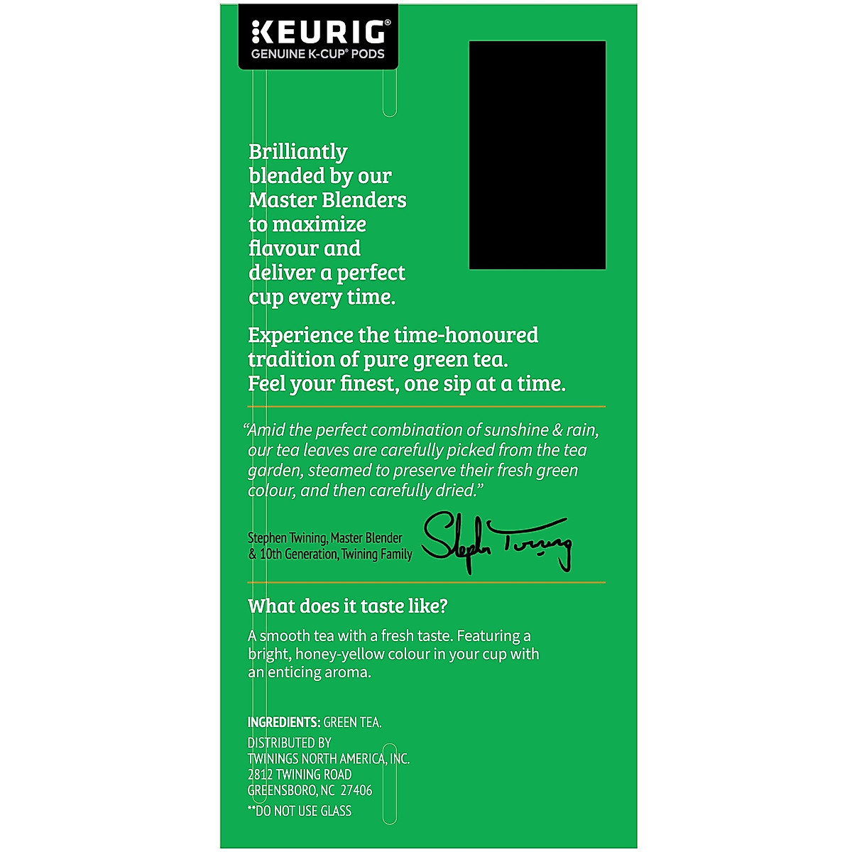 Twinings Pure Green Tea K-Cup Pods for Keurig, 24 Count (Pack of 1), Smooth Flavour, Enticing Aroma, Caffeinated, Enjoy Hot or Iced | Packaging May Vary