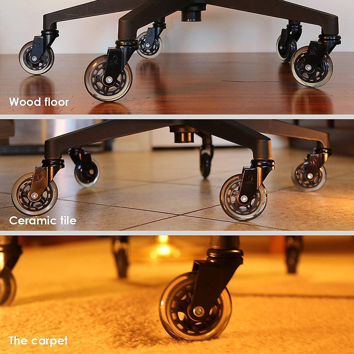 Luv America Replacement Office Computer Desk Chair Wheels or Casters for Hard Floors or Carpet | Highest Load Capacity | Comfortable Gliding | Extends Home or Office Chair Life.