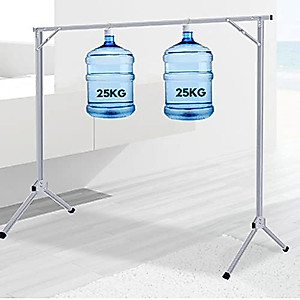 BNNP Foldable Clothes Drying Rack Stainless Steel Folding Drying Rack Floor-Standing Single-Pole Drying Rack Indoor and Outdoor Balcony Telescopic Drying Rack (Color : A)