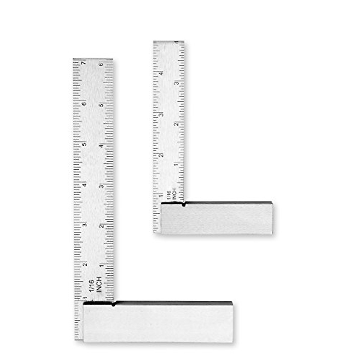 Groz 01142 4" Graduated Workshop Steel Square, 0.00019" Squareness