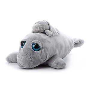 The Petting Zoo Mom and Baby Manatee Stuffed Animal, Gifts for Kids, Pocketz Ocean Animals, Manatee Plush Toy 15 inches