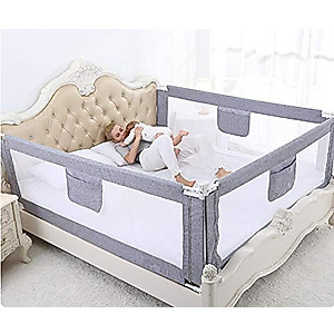 Bed Rails for Toddlers, Extra Long Kids' Bed Rails Guard, Full Size Baby Bedrail for Children, Infants Safety Guardrail, Bed Fence Supports Vertical Lifting, Bed Safety Barrier (80" L x 30” H)