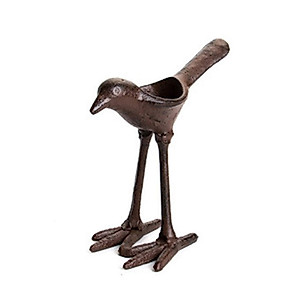 GemCave Rustic Bird Candle Holder,Cast Iron Tealight Candle Holders for Home Garden Tabletop Decor,Brown