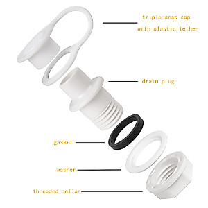 Cooler Drain Plug Replacement for Igloo Cooler, Igloo Cooler Drain Plug Replacement, Triple-Snap Cooler Drain Plug, Igloo Cooler Ice Chest Drain Plug