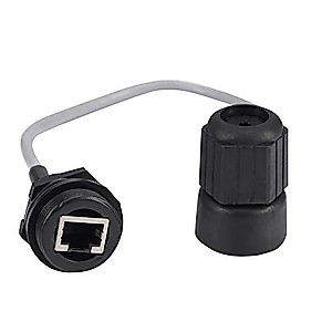 ANMBEST 5PCS M25 RJ45 Waterproof Cat5/5e/6 8P8C Connector IP67 Ethernet LAN Cable Connector Double Head with Shield Cat5E Network Cable Outdoor LAN Coupler Adapter Male to Female