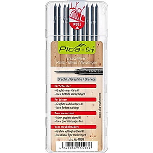 Pica Dry – Pack of 10 Graphite H Leads (with Blister Pack)