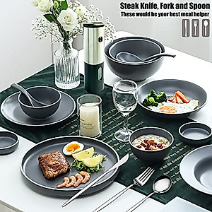 Rechargeable Electric Salt and Pepper Grinder Set with Charging Base, DERGUAM Stainless Steel Pepper Grinder with Rechargeable Batteries, Salt Grinder with Adjustable Coarseness and LED Blue Light