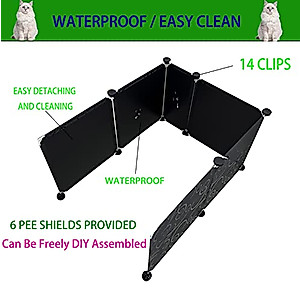 Cat Litter Box Enclosure Splash Guard Extra Large 27×20 inch|Easy Clean Frosted Cat Litter Pan Pee Privacy Shields cat Litter Box are NOT Included