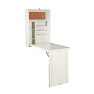 Fold-Out Convertible Desk - Antique White