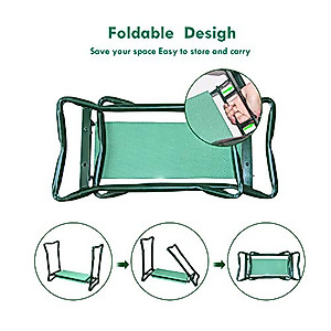 Novinex Folding Gardening Seat and Kneeler With Soft Eva Pad Seat with Stool Chair Pouch Home Gardening Supplies Garden Home Kneeler Seat Pad