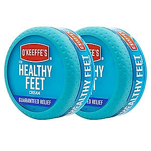 O'Keeffe's for Healthy Feet Foot Cream; Guaranteed Relief for Extremely Dry; Cracked Feet; Instantly Boosts Moisture Levels; 3.2 Ounce Jar; (Pack of 2)