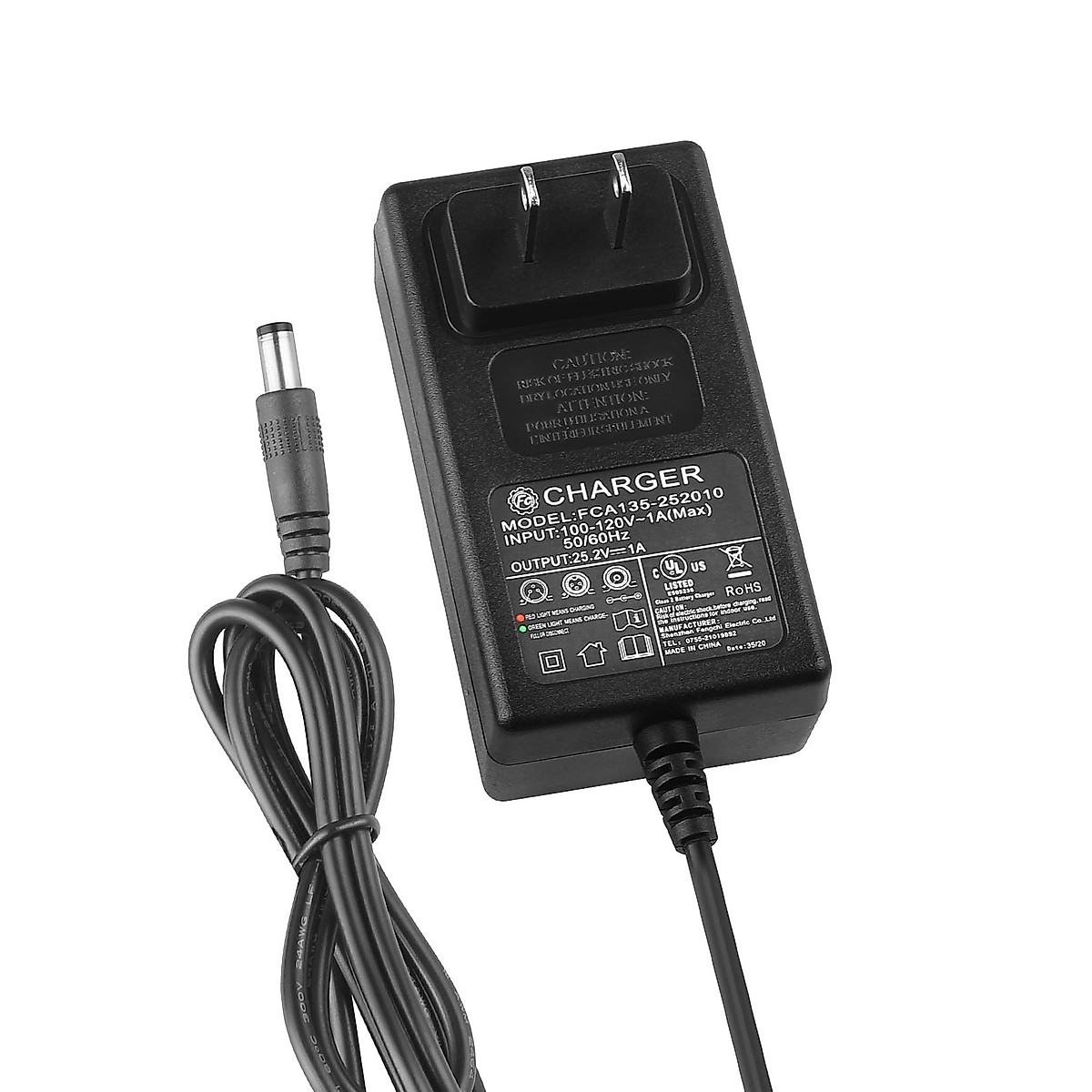 IYOBCXIHO DC 24V or 25.2V-1A Massage Gun Charger with Adapter Charger for Muscle Massage Gun Deep Tissue 24V AC/DC Power Cord Fascia Gun Match